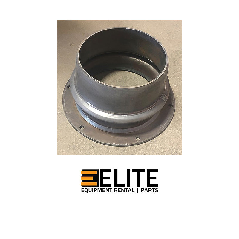 WELDMENT, FLAT FLANGE 11" X 8" M BAND LOCK W/ 6 BOLT HOLES ...